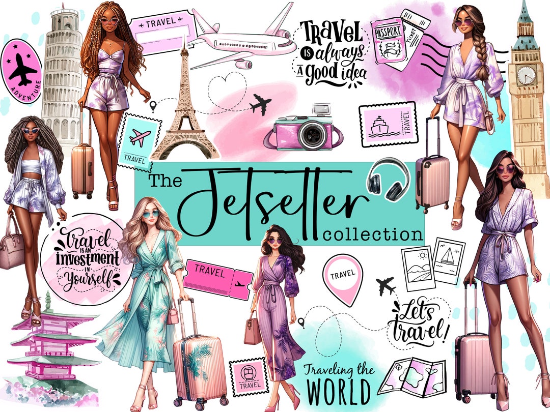 The Jetsetter Collection | Digital Stickers | Planner Stickers | Digital Planner Sticker Pack ...