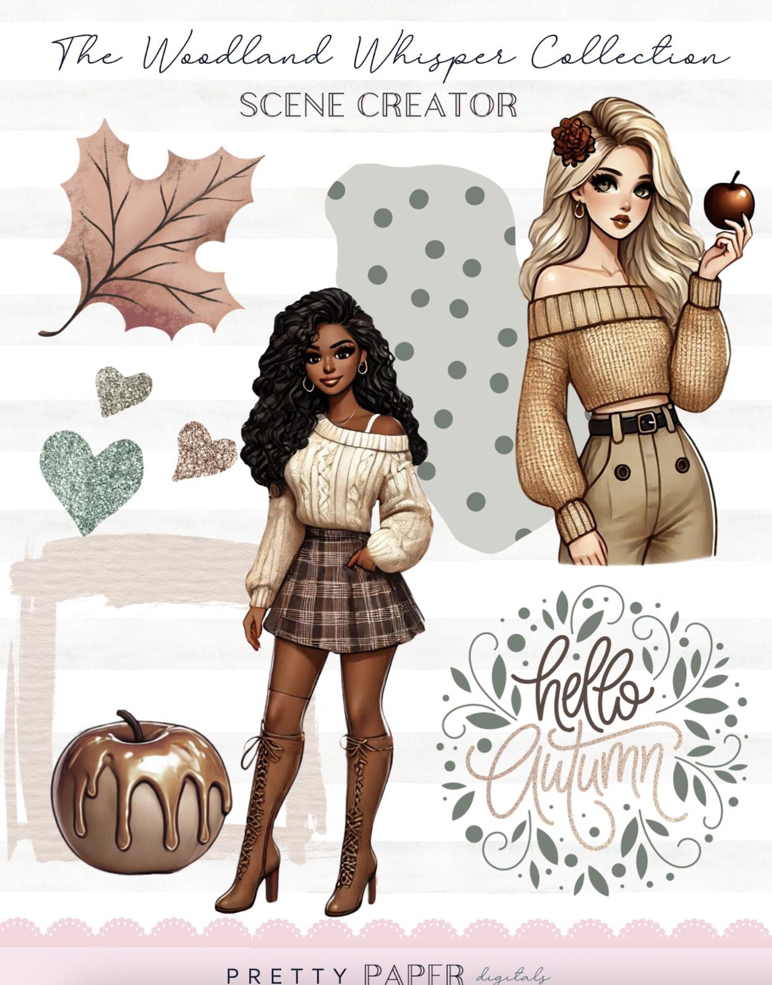 Woodland Autumn Stickers | Digital Planner, Goodnotes (PNG) - Etsy