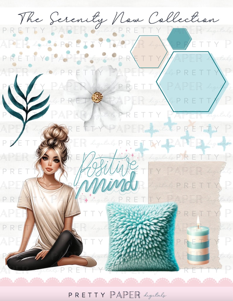Serenity Now Digital Stickers | Planner, Goodnotes, PNG Stickers - Etsy