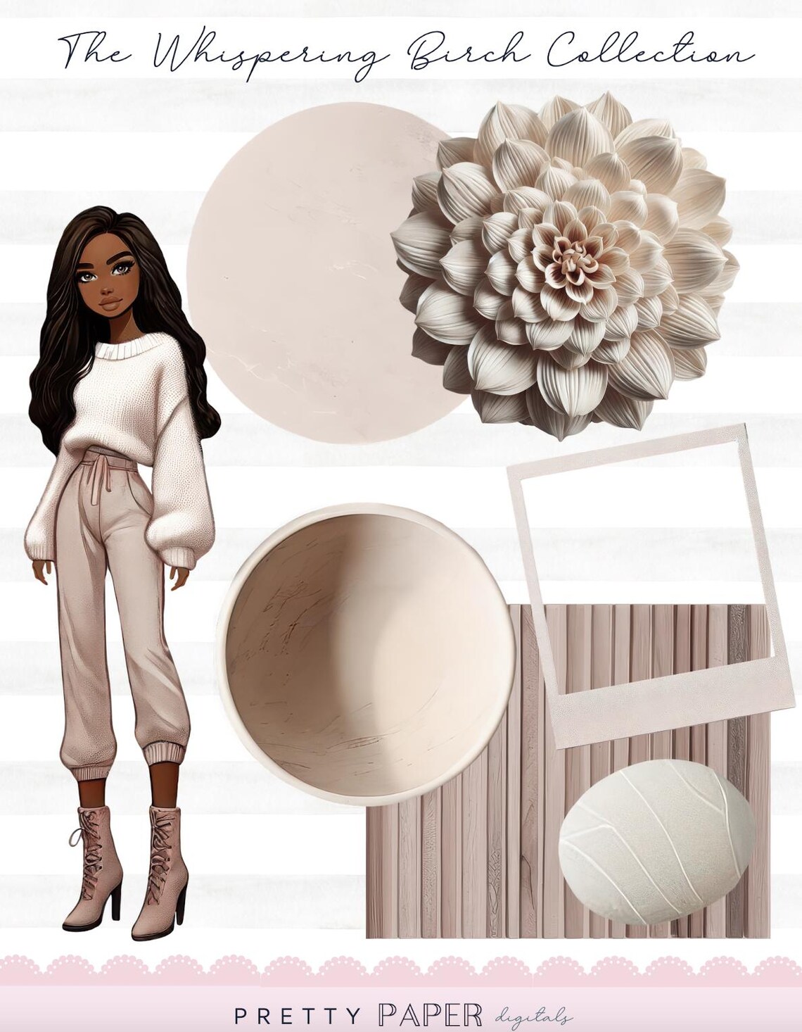 The Whispering Birch Collection | Digital Stickers | Planner Stickers ...