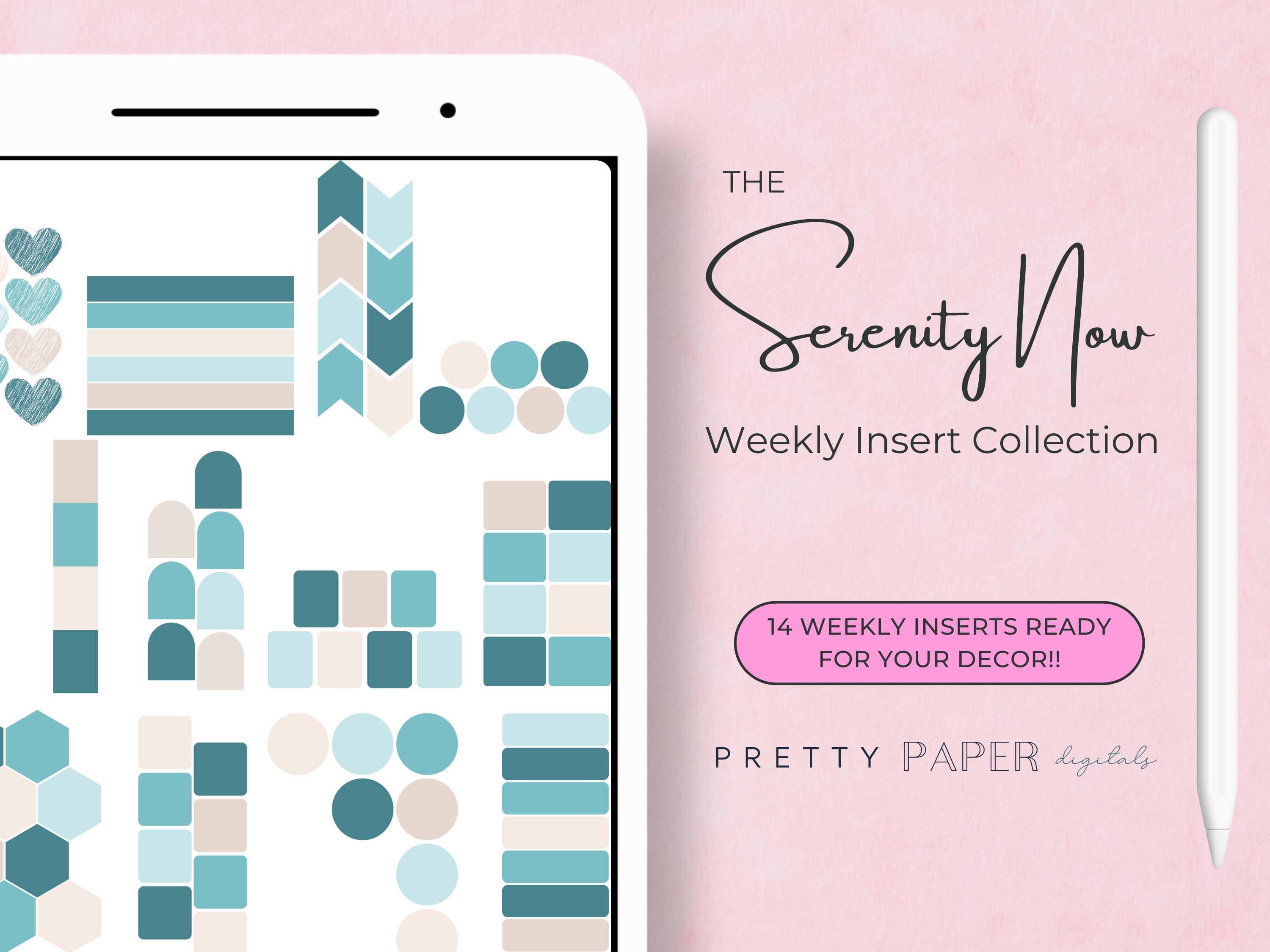 Serenity Now Weekly Planner Stickers | Digital Download - Etsy