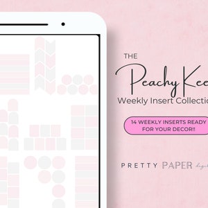 The Peachy Keen Collection Weekly Inserts | Digital Stickers | Planner ...