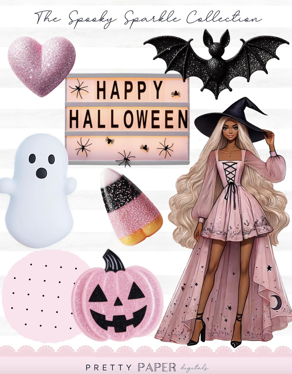 Spooky Sparkle Halloween Stickers | Digital Planner, Goodnotes (PNG) - Etsy