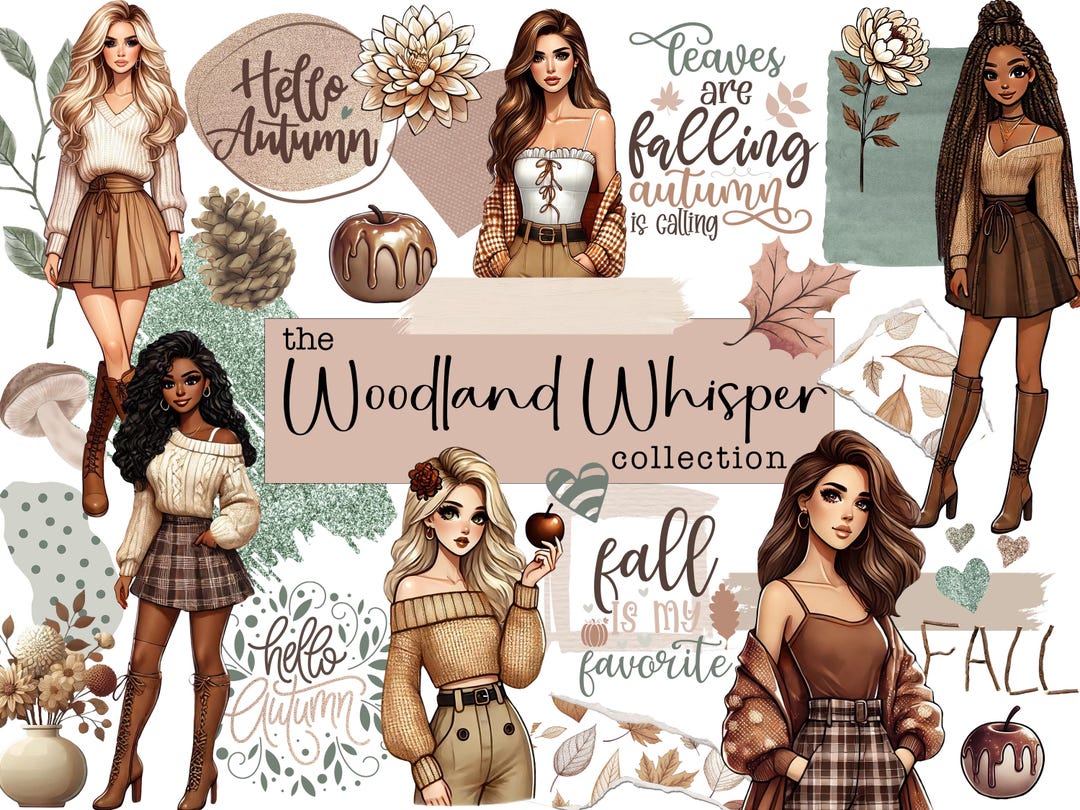 Woodland Autumn Stickers | Digital Planner, Goodnotes (PNG) - Etsy