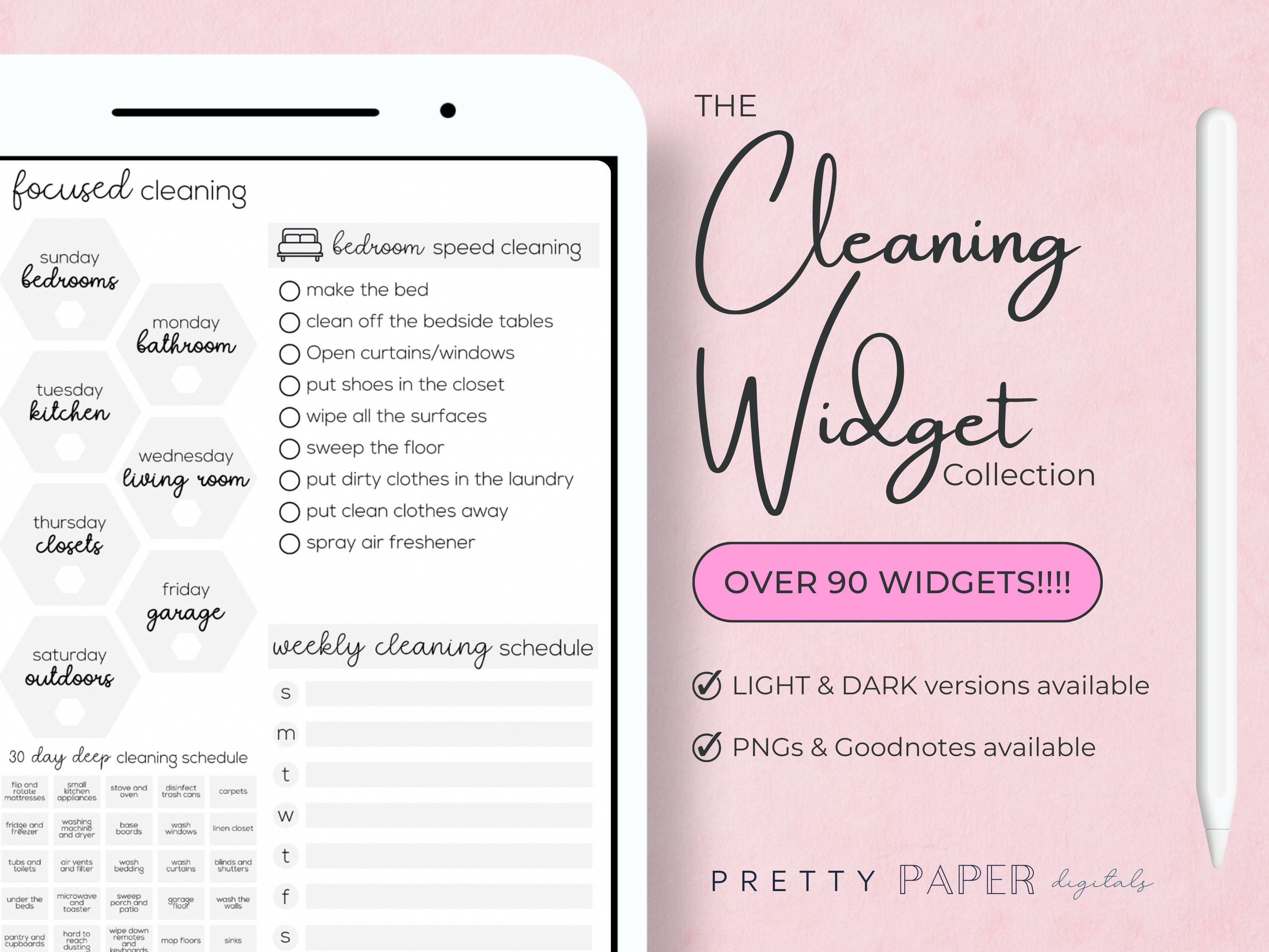 The Cleaning Widget Collection | Digital Stickers | Planner Stickers ...
