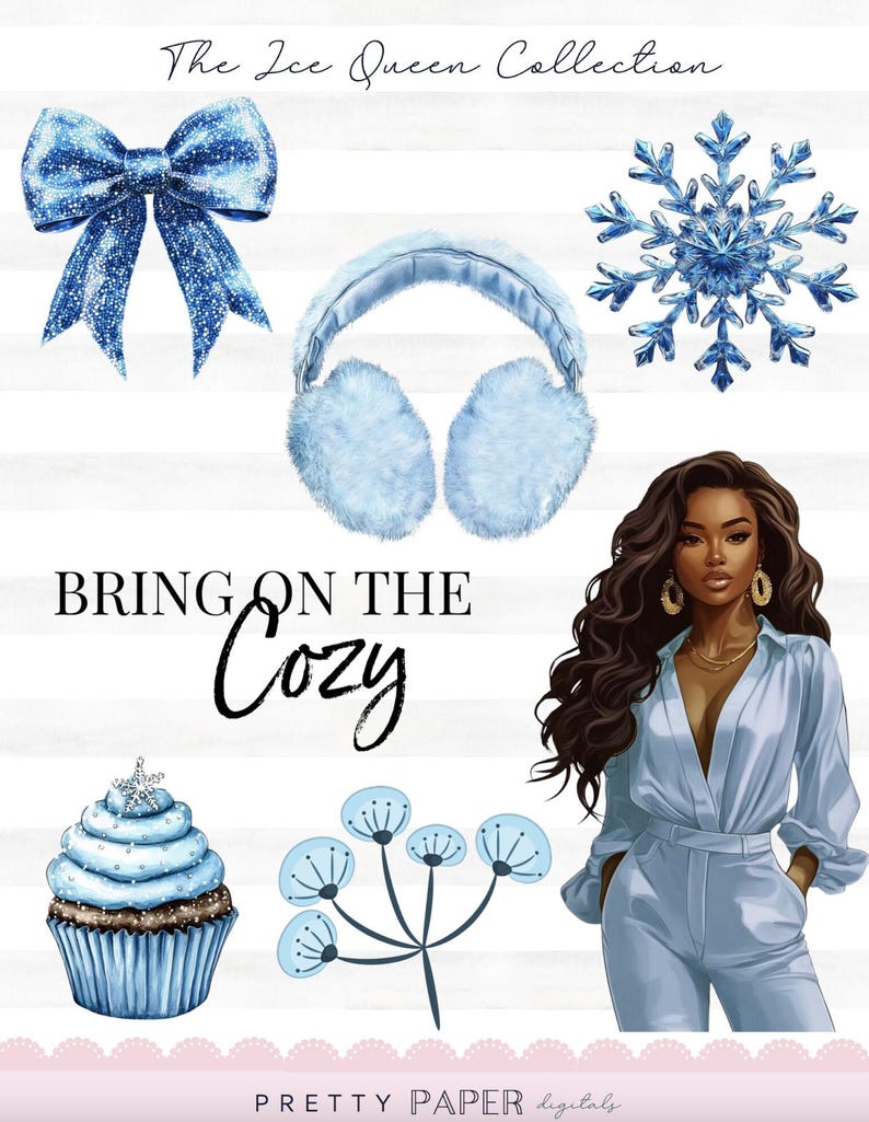 Ice Queen Winter Stickers | Digital Planner PNG Stickers (goodnotes) - Etsy