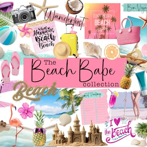 Beach Planner Stickers | Summer Vacation, Goodnotes Stickers (digital ...