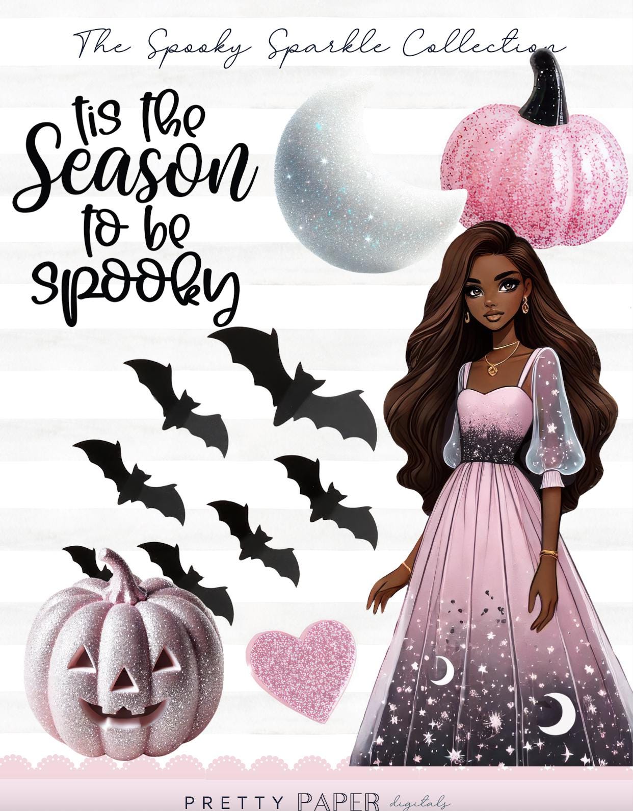 Spooky Sparkle Halloween Stickers | Digital Planner, Goodnotes (PNG) - Etsy