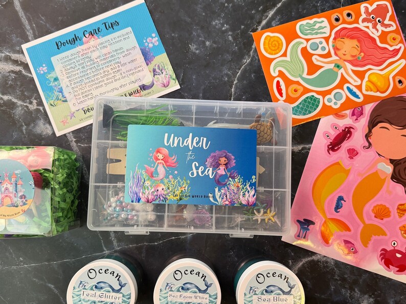 Sensory Play Box, Under the Sea Kit, Playdough Kit, Imaginative Play ...