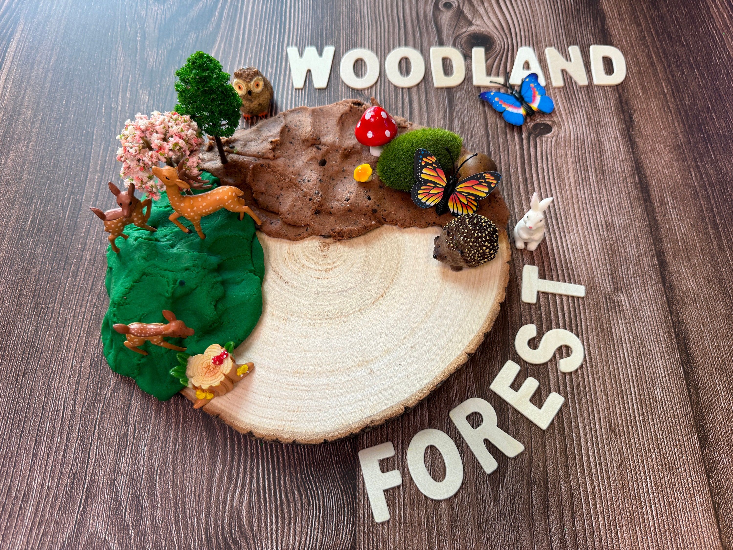 Woodland Sensory Play Box, Forest Friends, Playdough Kit - Etsy