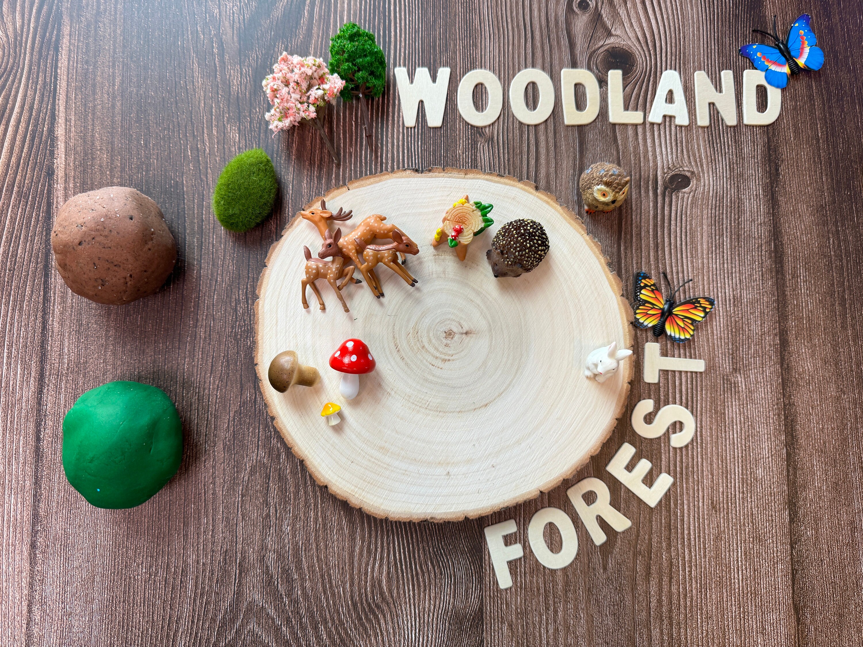 Sensory Play Box, Woodland Theme Kit, Playdough Kit, Imaginative Play ...