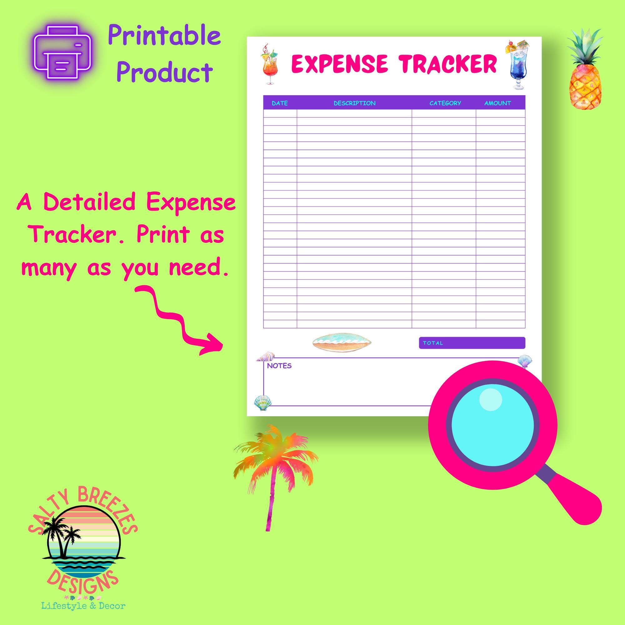 Beach Vacation Planner Printable | Printable Family Travel Planner ...