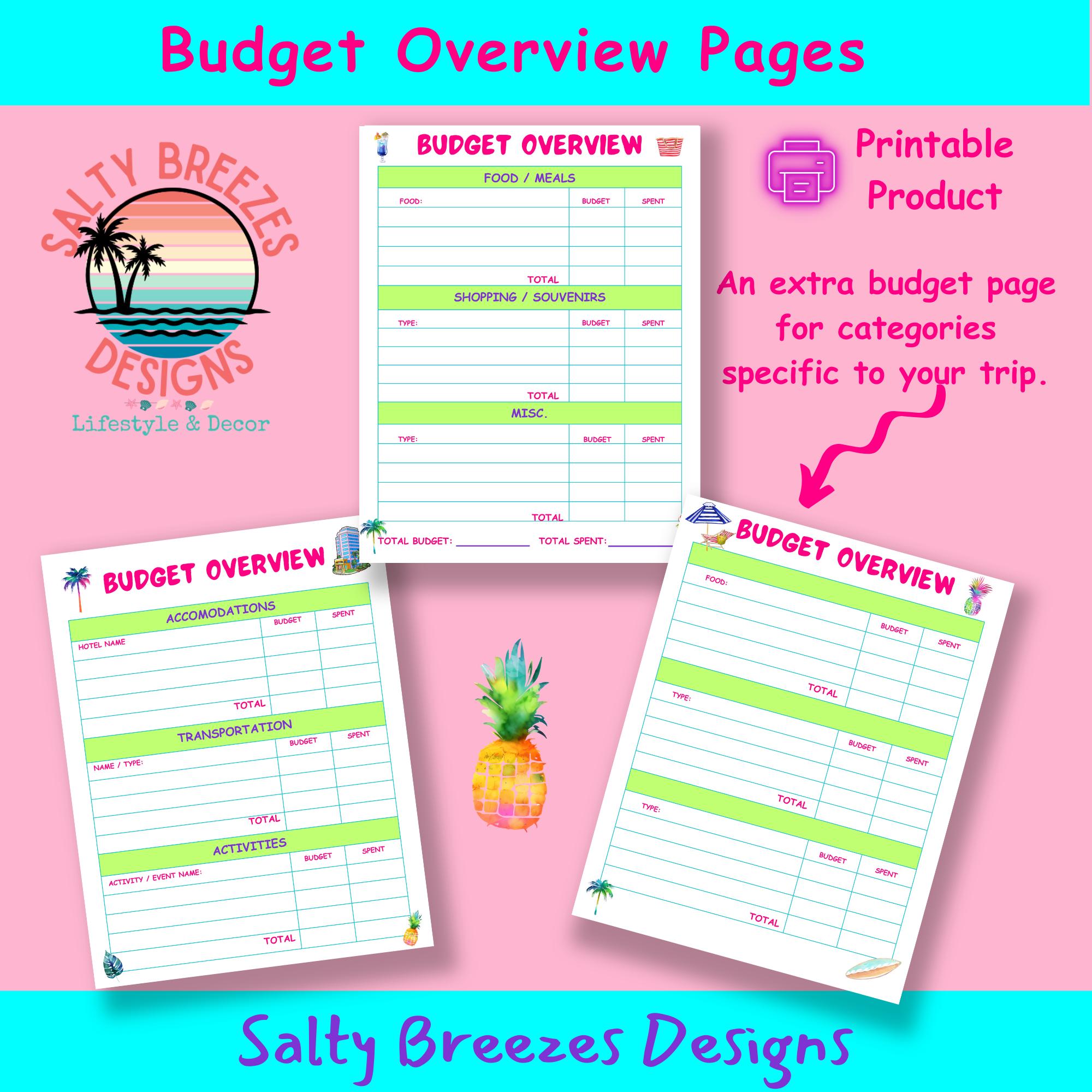 Beach Vacation Planner Printable | Family Travel Organizer (21 Pages ...