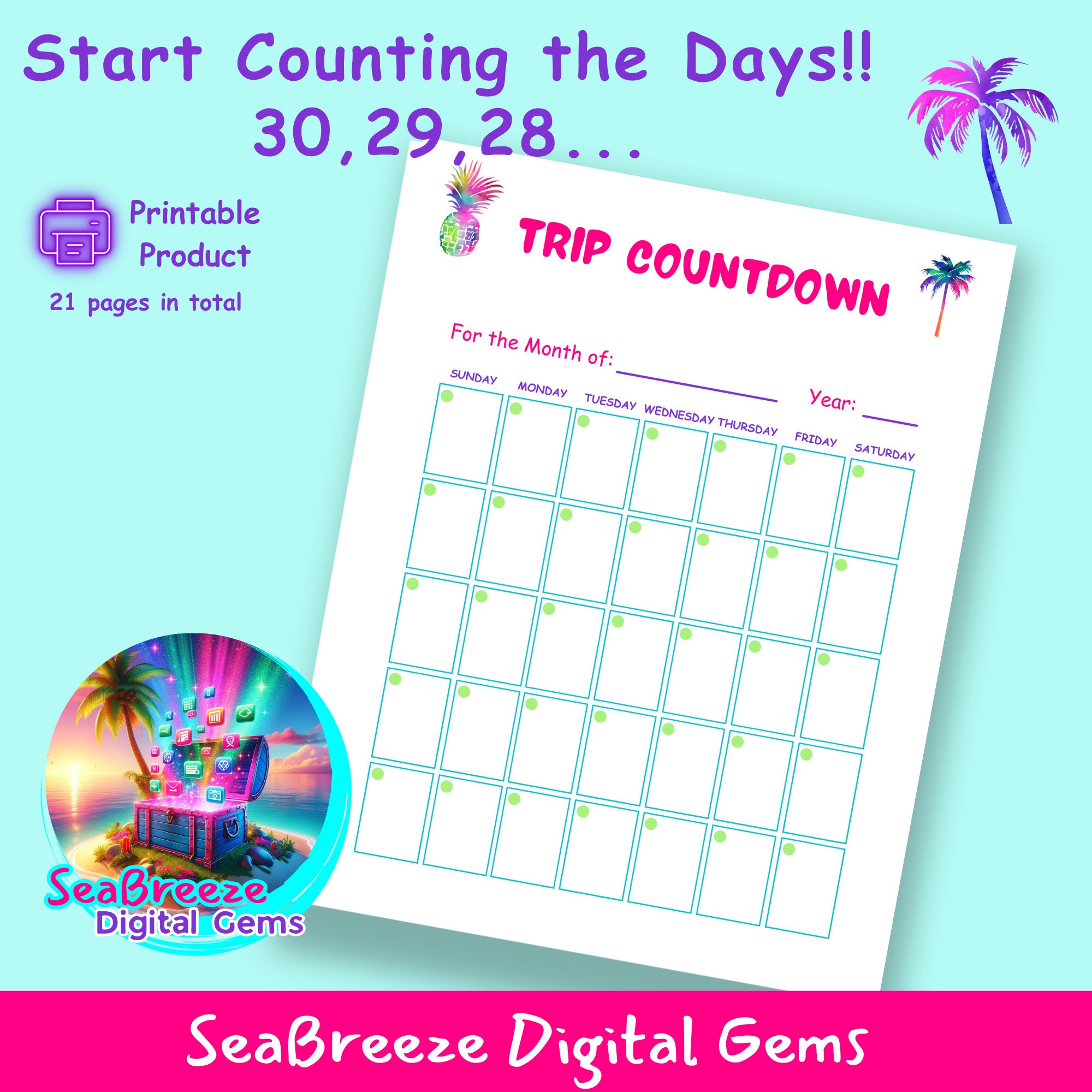 Beach Vacation Planner Printable Printable Family Travel - Etsy