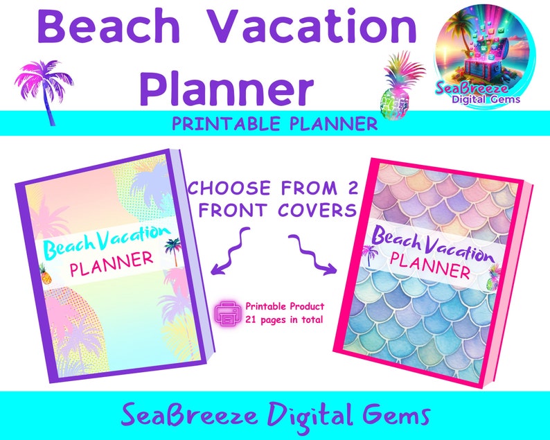 Beach Vacation Planner Printable Printable Family Travel - Etsy