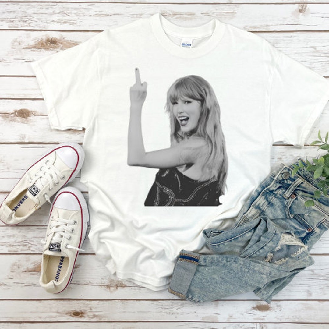 Taylor Swift Middle Finger Heavy Cotton Tee, Concert Wear, Taylor Swift ...