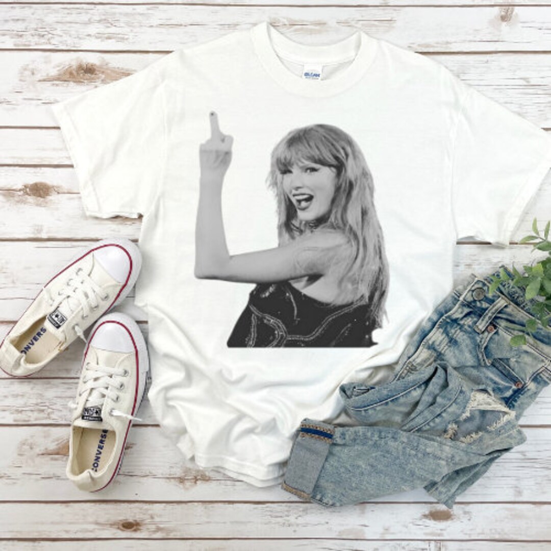 Taylor Swift Middle Finger Heavy Cotton Tee - Etsy