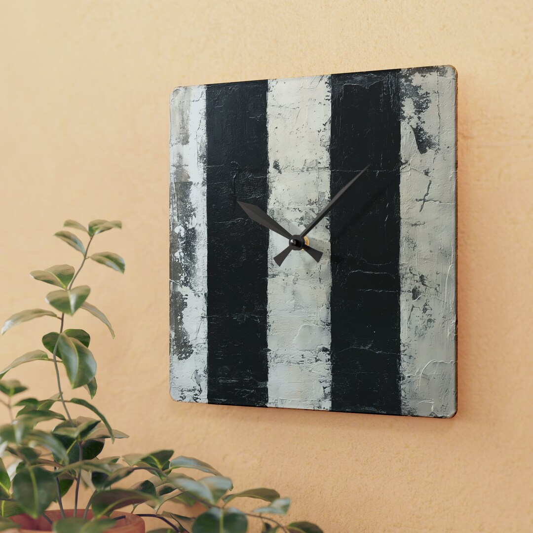 Mid Century Modern Acrylic Wall Clock Modernist Timepiece Retro Wall ...