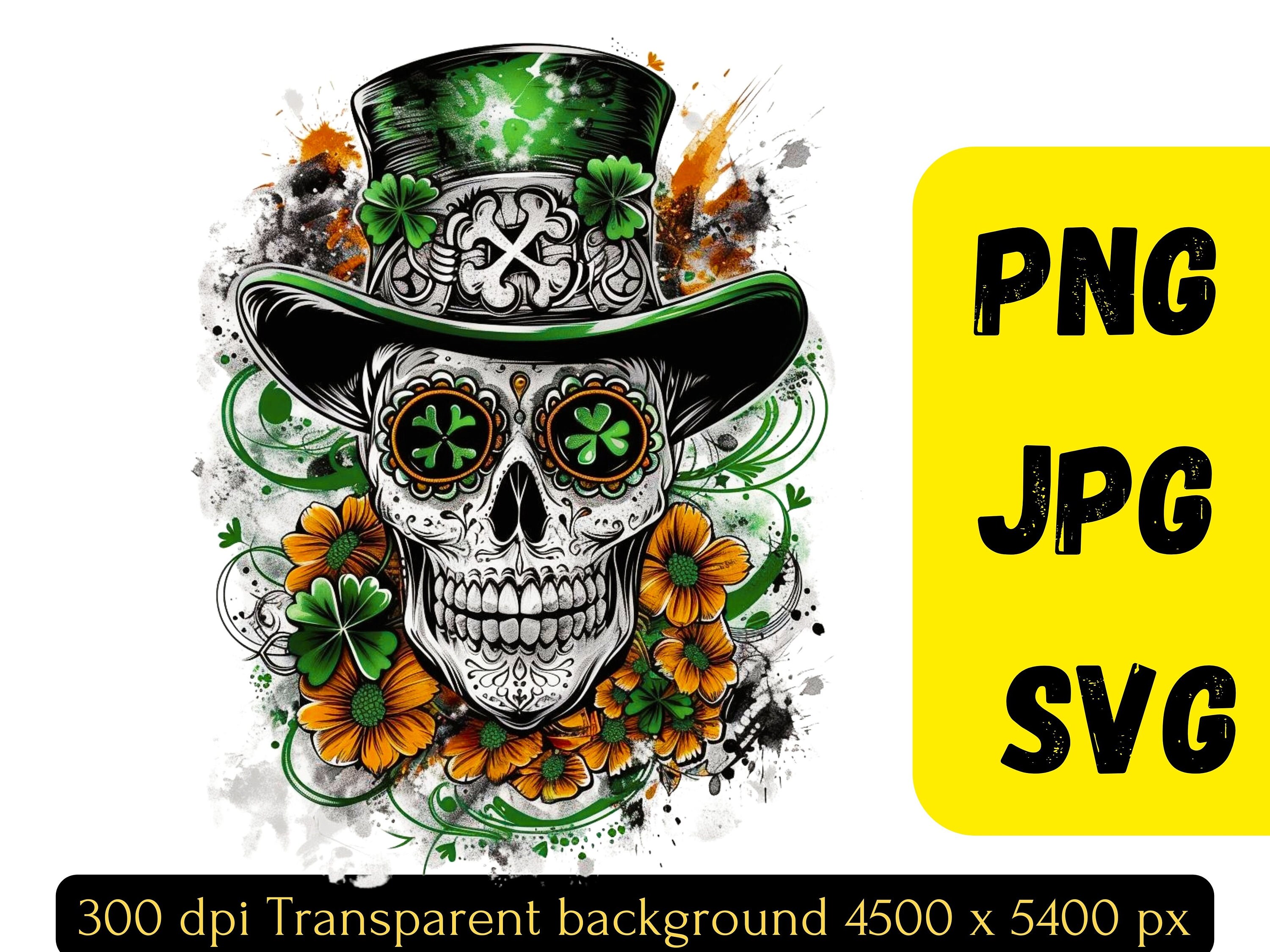 Irish Sugar Skull Shirt St Patricks Day T Shirt, PNG JPG SVG Cut Files ...