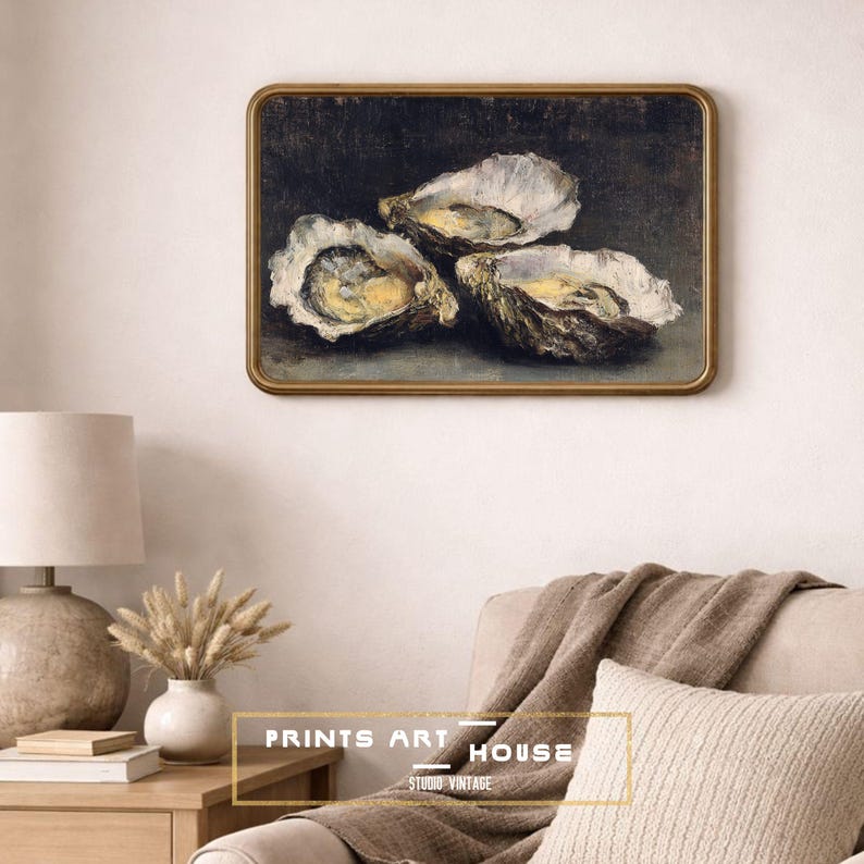 Natureza Morta com Ostras em Pintura a Óleo Vintage para Decoração de ...