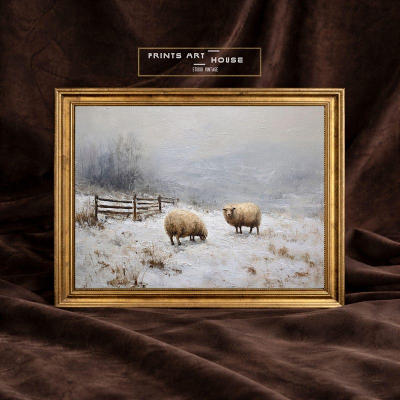 Snow With Sheep - Etsy