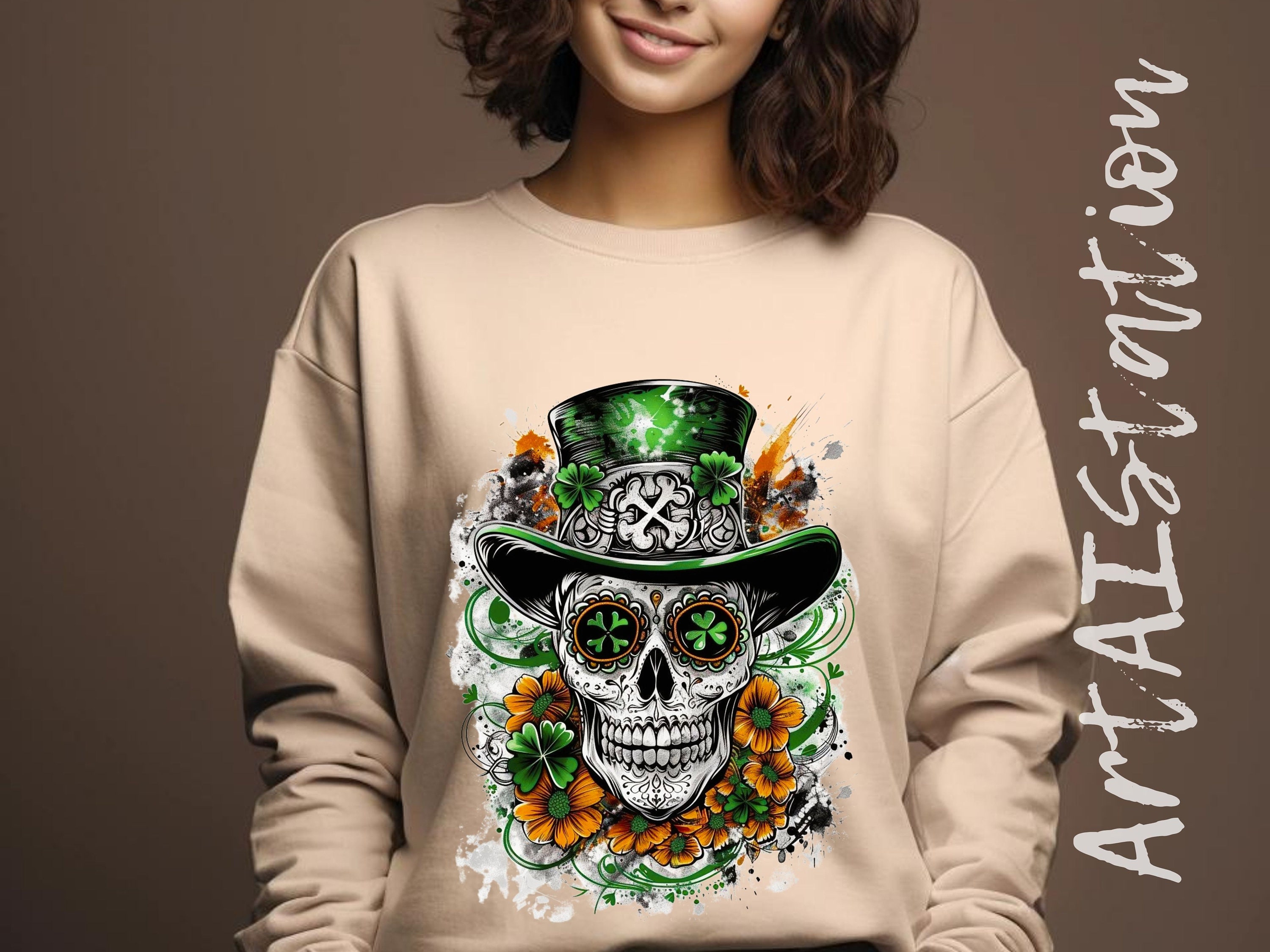 Irish Sugar Skull Shirt St Patricks Day T Shirt, PNG JPG SVG Cut Files ...