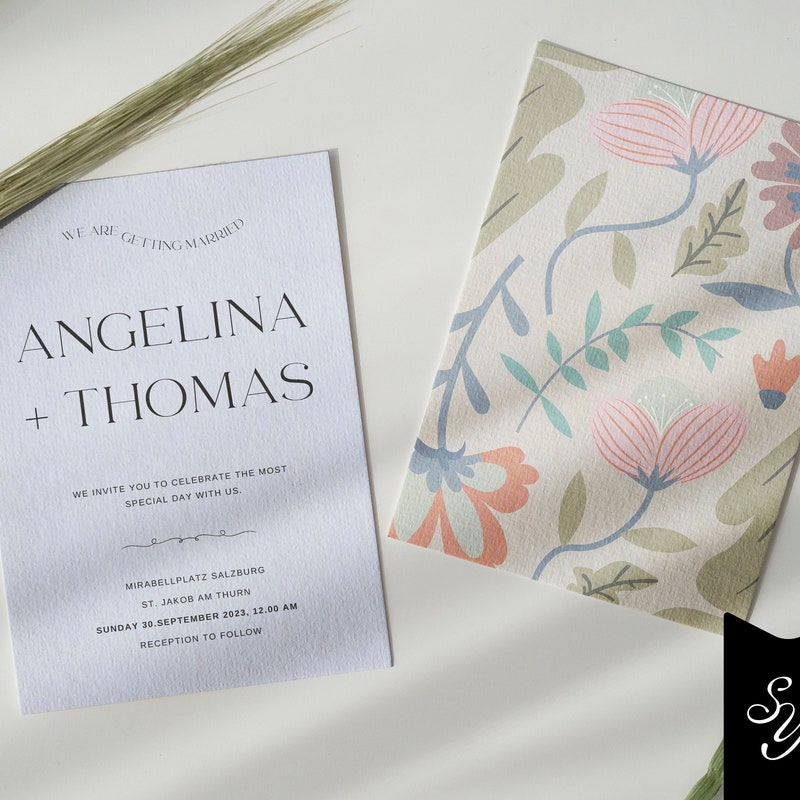Modern Wedding Invitation - Etsy