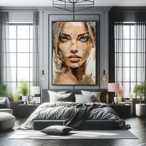 Digital Abstract Portrait Art | Printable Wall Decor | Instant Download ...