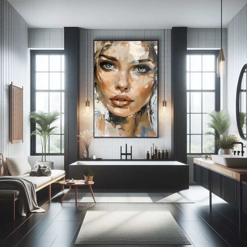 Digital Abstract Portrait Art | Printable Wall Decor | Instant Download ...