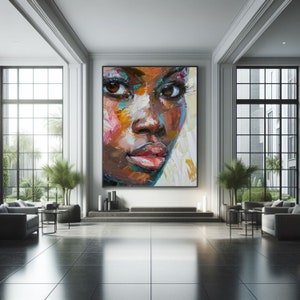 Digital Abstract Portrait Art | Printable Wall Decor | Instant Download ...