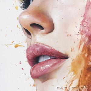 Digital Abstract Portrait Art | Printable Wall Decor | Instant Download ...