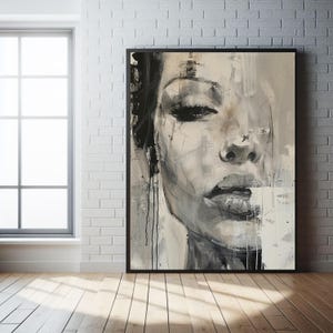 Digital Abstract Portrait Art | Printable Wall Decor | Instant Download ...