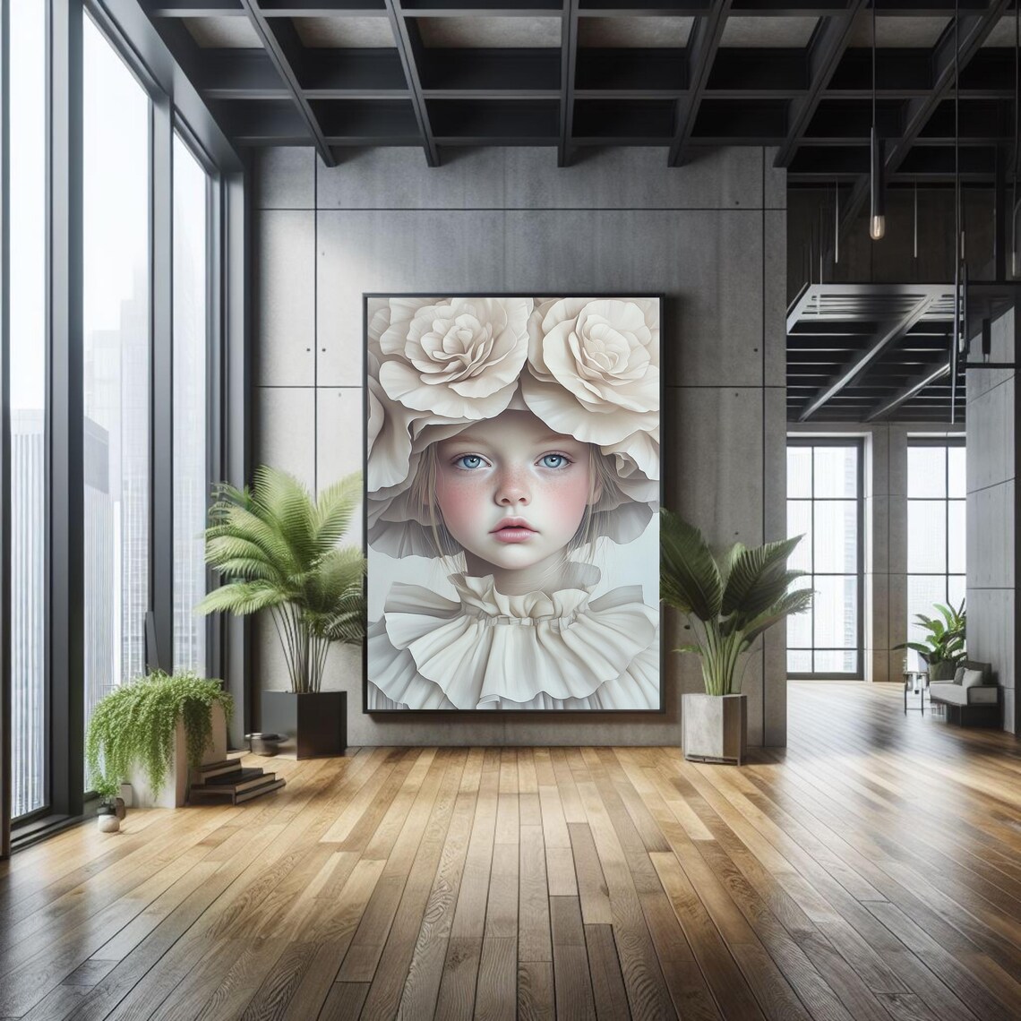 Digital Abstract Portrait Art | Printable Wall Decor | Instant Download ...