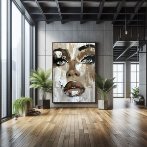 Digital Abstract Portrait Art | Printable Wall Decor | Instant Download ...