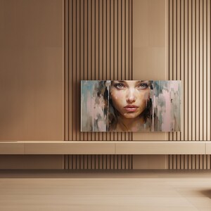 Digital Abstract Portrait Art Printable Wall Decor Instant Download ...