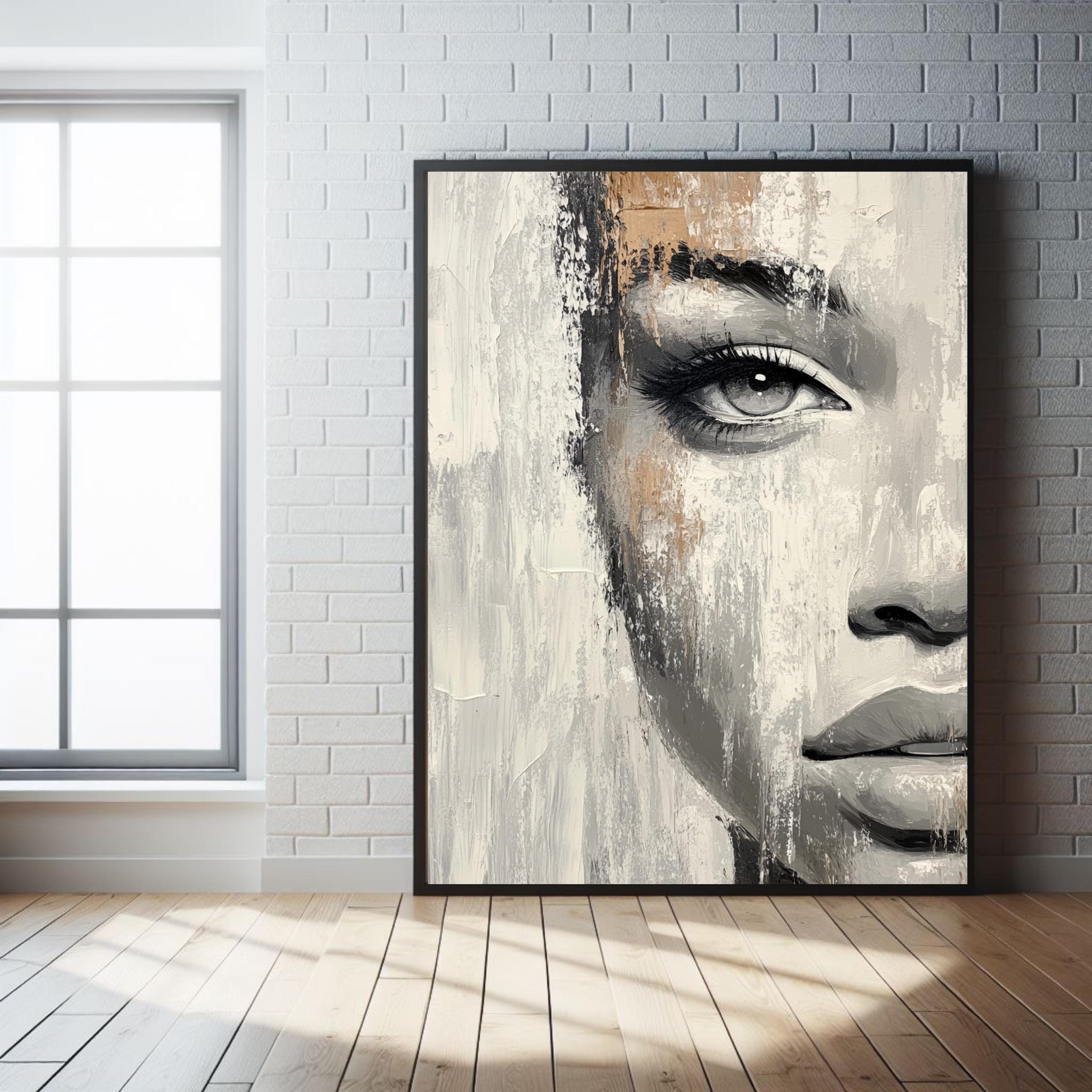 Digital Abstract Portrait Art | Printable Wall Decor | Instant Download ...