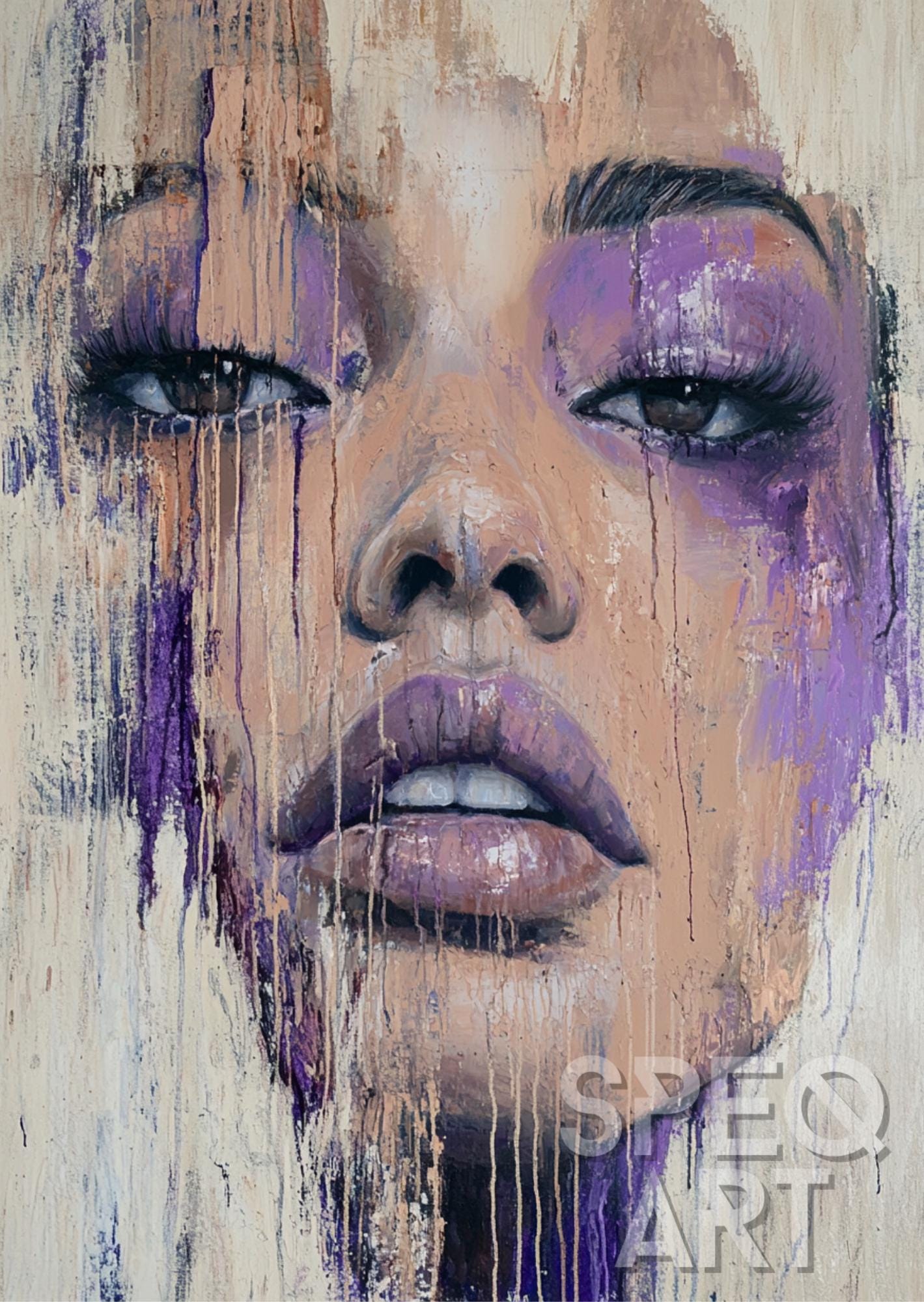 Digital Abstract Portrait Art | Printable Wall Decor | Instant Download ...