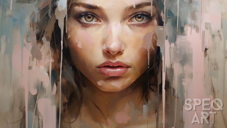 Digital Abstract Portrait Art | Printable Wall Decor | Instant Download ...