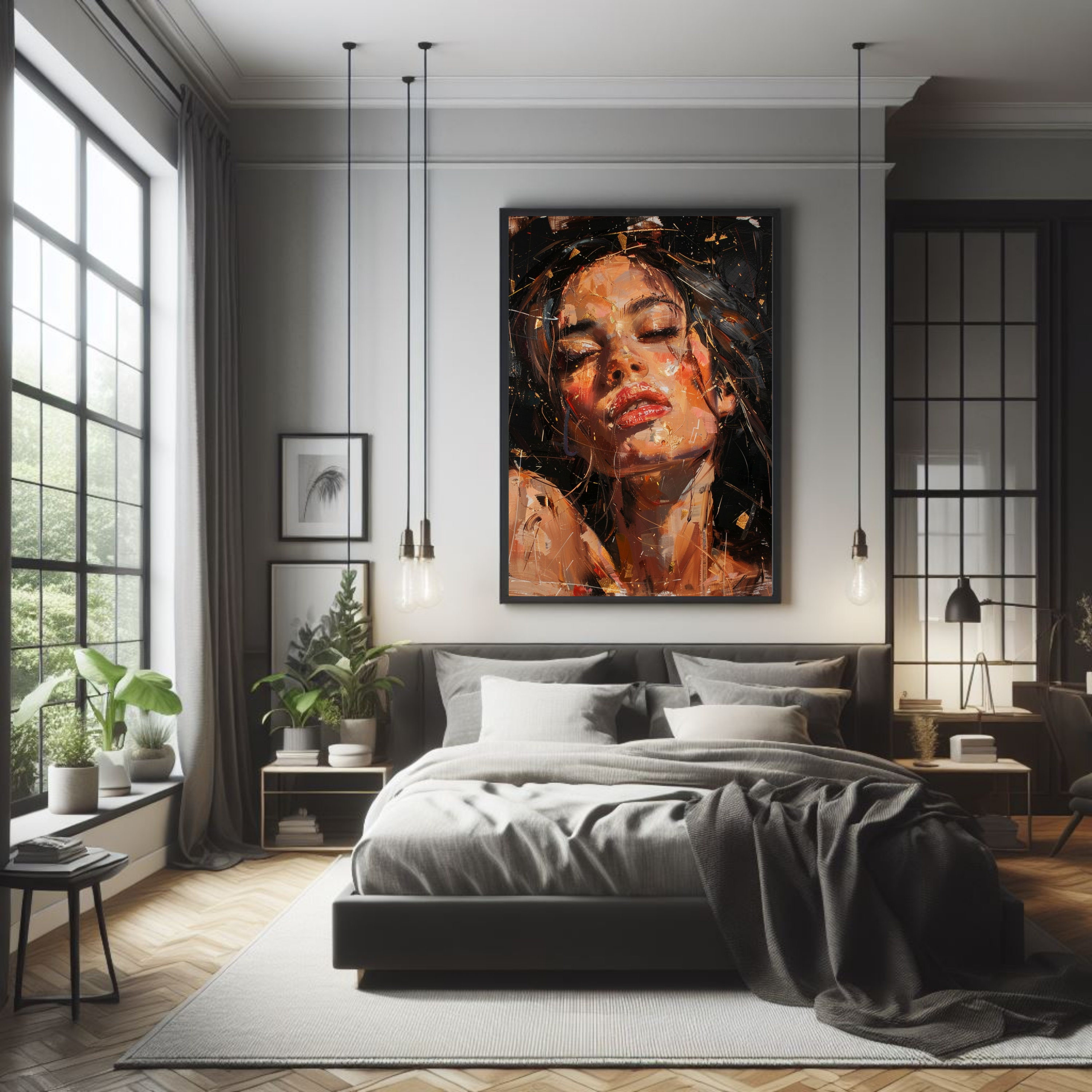 Digital Painting Portrait Wall Art Printable Art Digital Download I ...