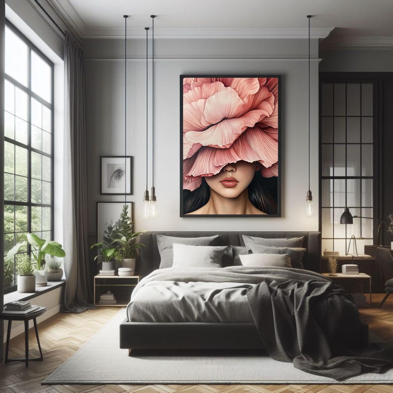 Digital Abstract Portrait Art | Printable Wall Decor | Instant Download ...