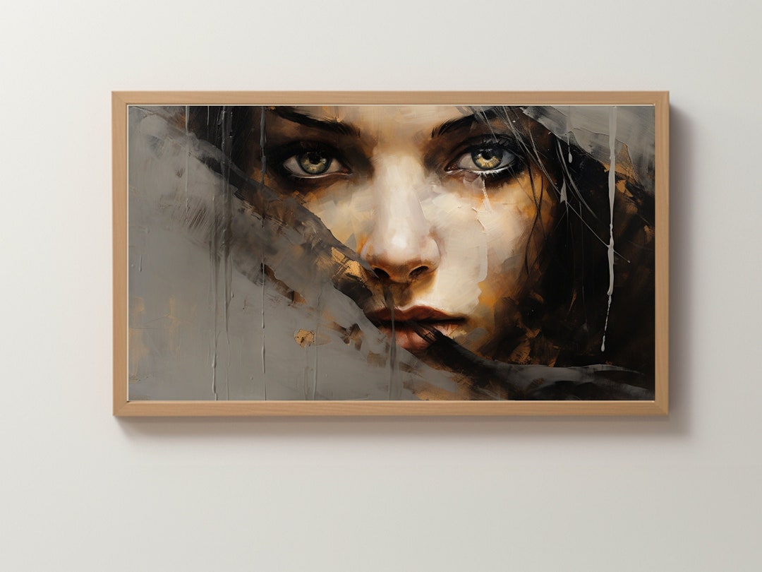 Digital Abstract Portrait Art Printable Wall Decor Instant Download ...