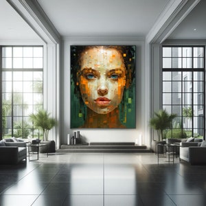 Digital Abstract Portrait Art | Printable Wall Decor | Instant Download ...