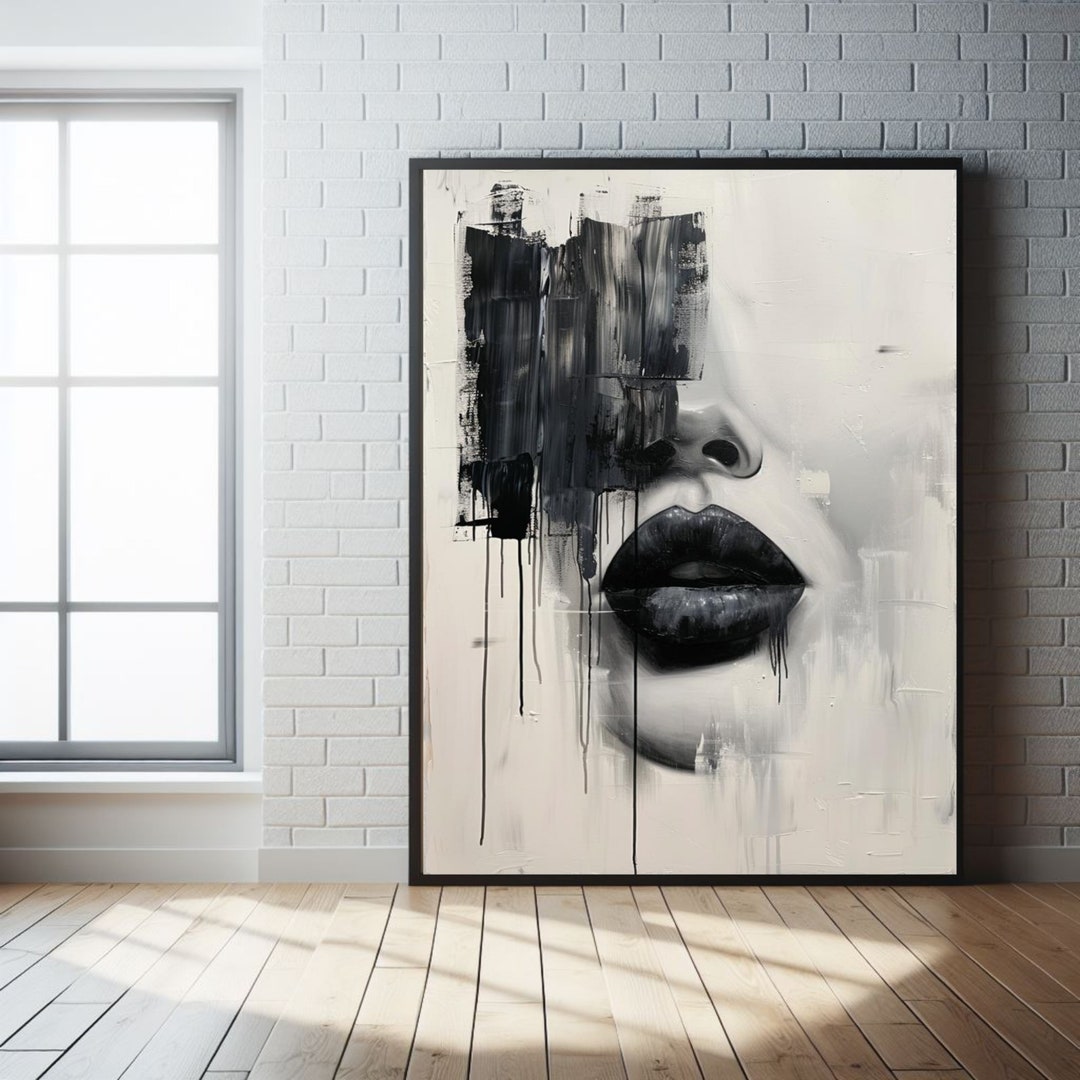 Digital Abstract Portrait Art | Printable Wall Decor | Instant Download ...