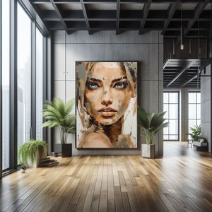 Digital Abstract Portrait Art | Printable Wall Decor | Instant Download ...