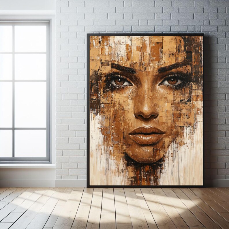 Digital Abstract Portrait Art | Printable Wall Decor | Instant Download ...