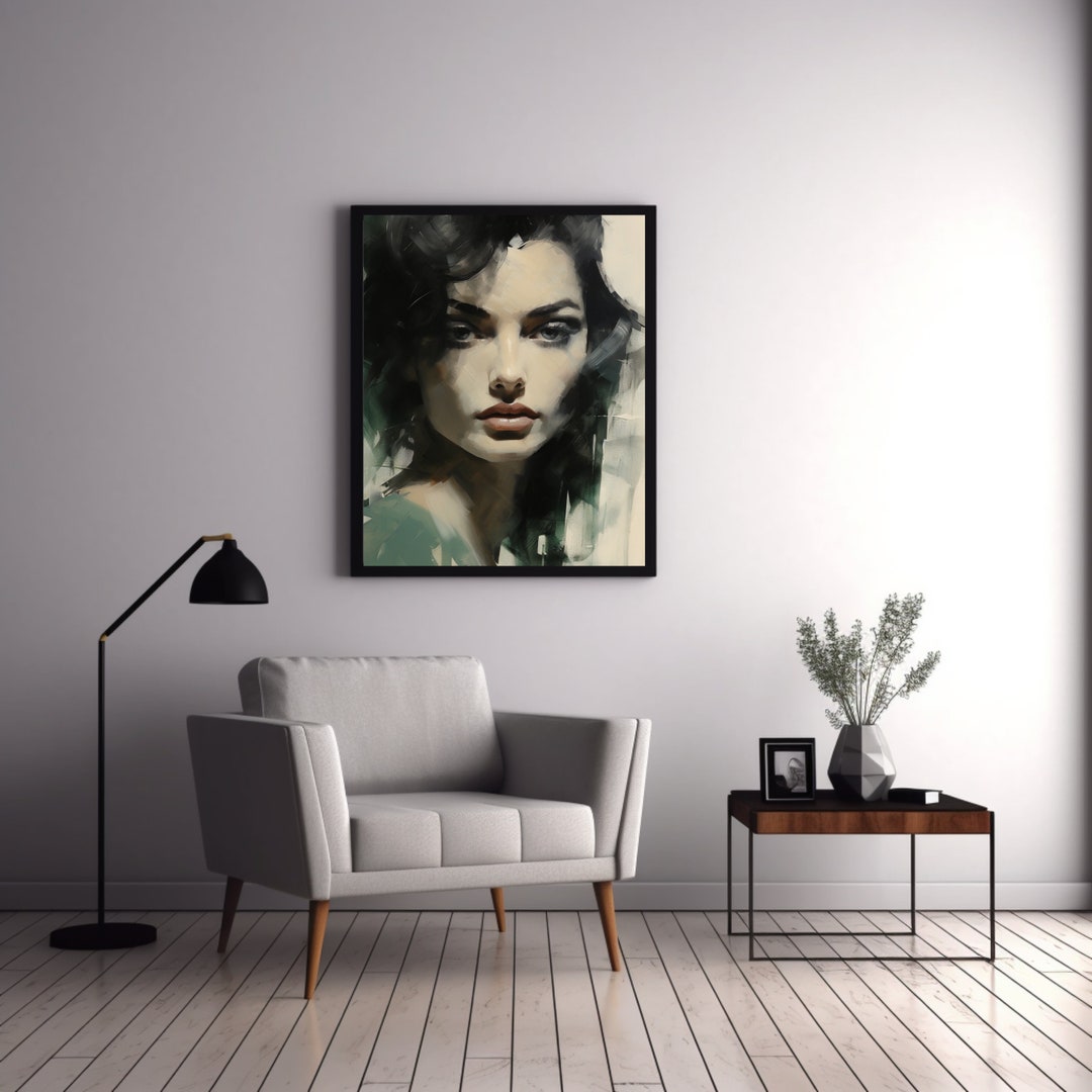 Digital Painting Portrait Wall Art Printable Art Digital Download I ...