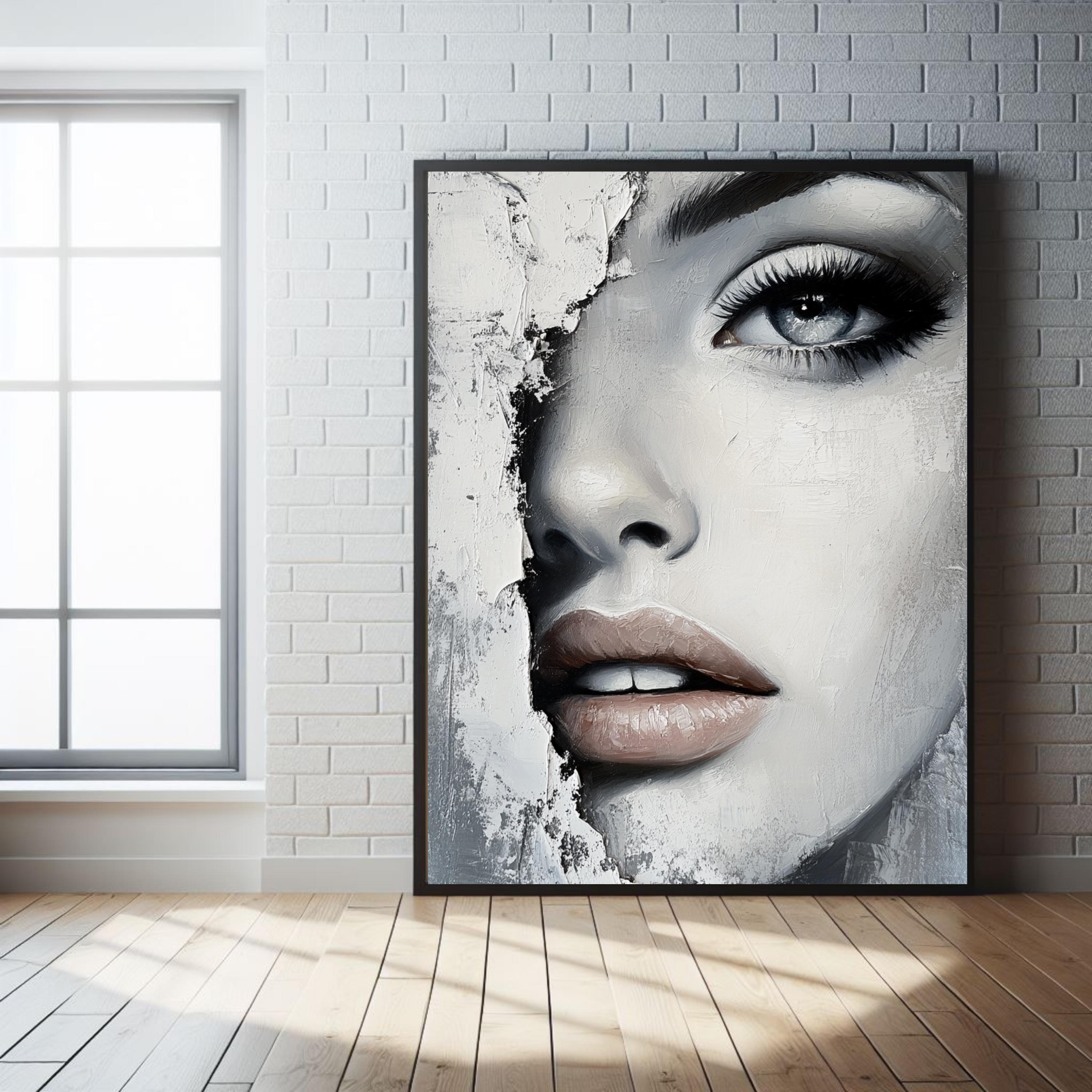 Digital Abstract Portrait Art | Printable Wall Decor | Instant Download ...