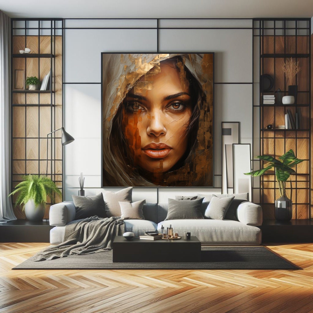 Digital Abstract Portrait Art | Printable Wall Decor | Instant Download ...