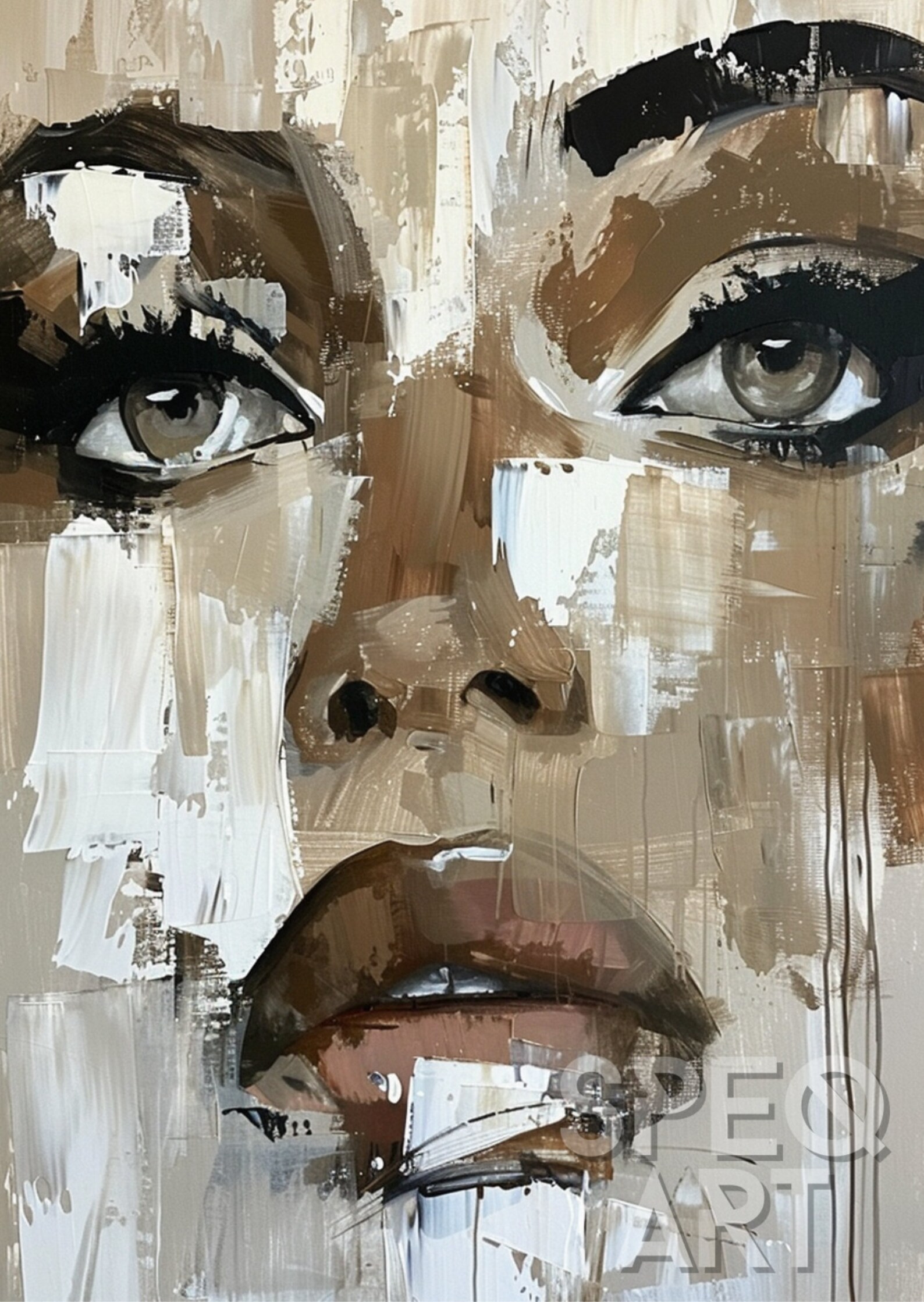 Digital Abstract Portrait Art | Printable Wall Decor | Instant Download ...