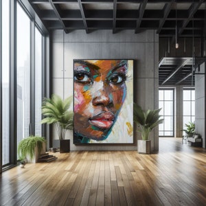 Digital Abstract Portrait Art | Printable Wall Decor | Instant Download ...